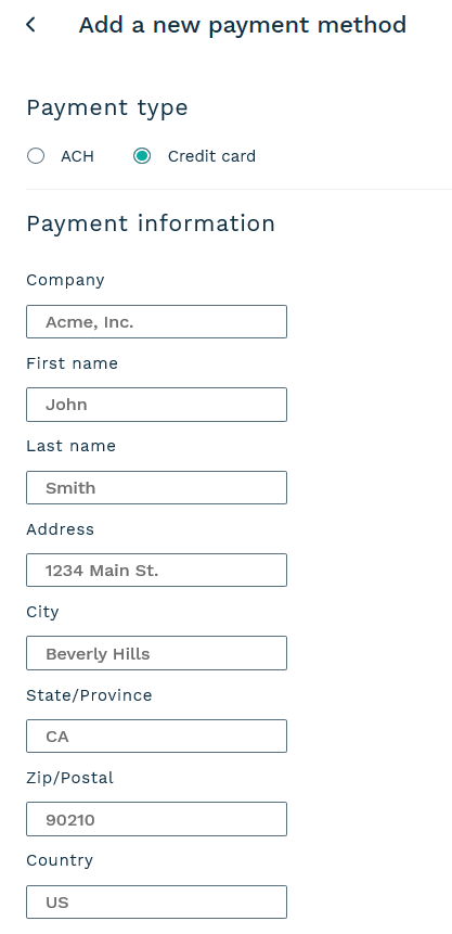 Adding a Payment Method using APS – Lockstep Internal
